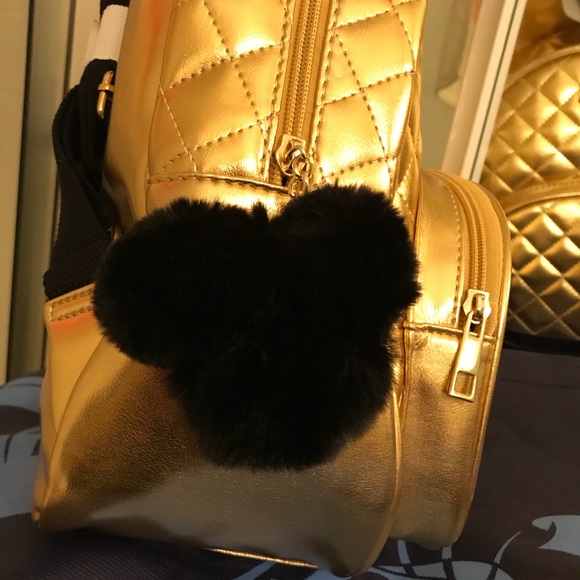 Disney | Bags | Disney Mickey Mouse Gold Mini Backpack Purse | Poshmark